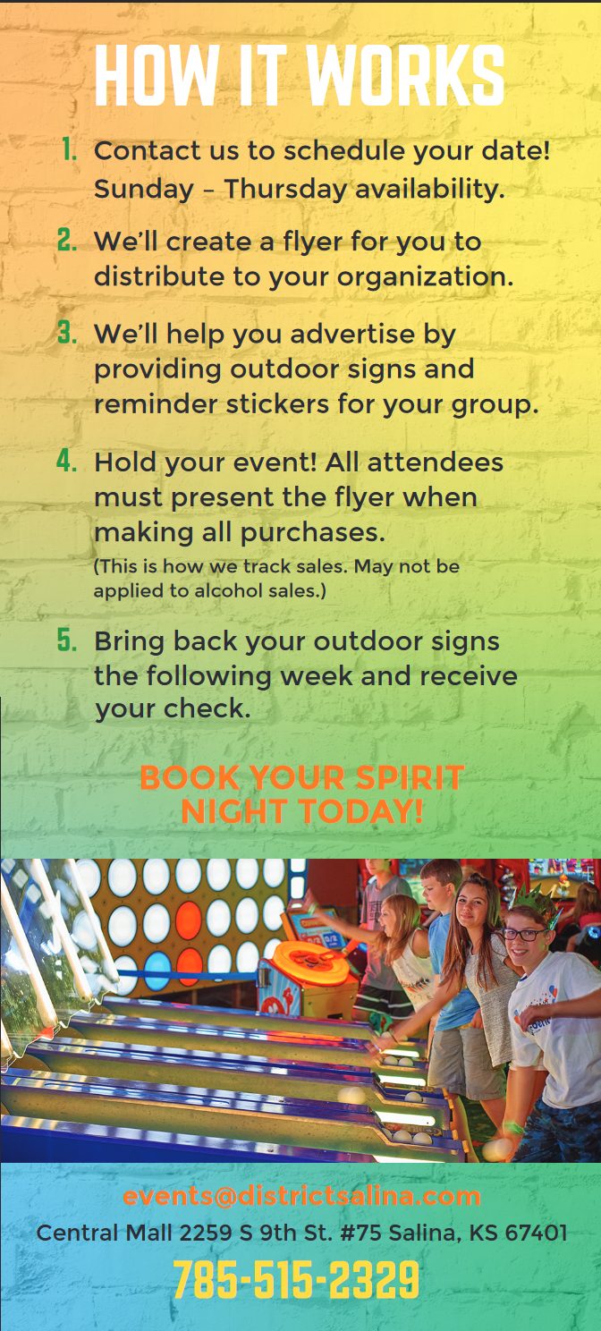 Spirit Nights – Salina District Eat and Play